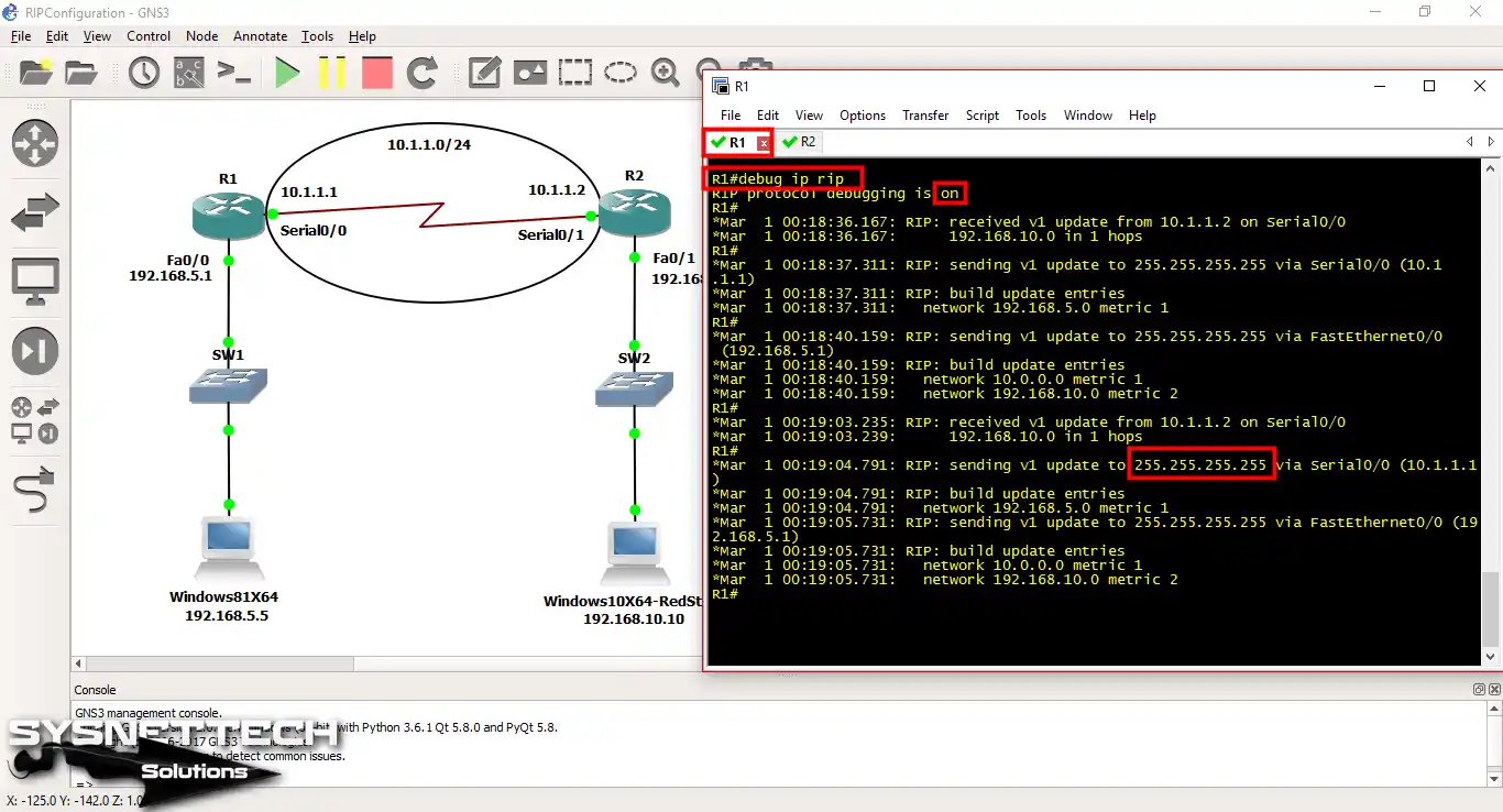 How to Configure RIP (RIPv1) Routing on GNS3 | Easy Guide!