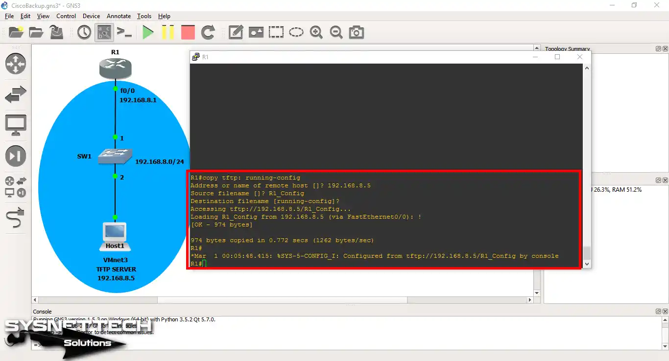 How to Backup Router Configuration to TFTP in GNS3 | Easy!