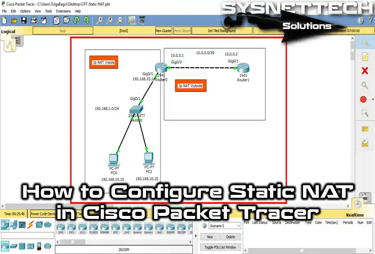 How To Configure Static Nat On Packet Tracer Basic Lab